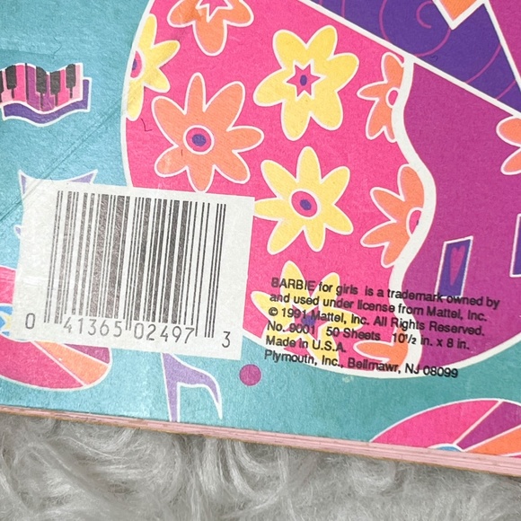 Barbie | Office | Vintage Unused Mattel 8s 90s Barbie Notebook 85 X 1 ...